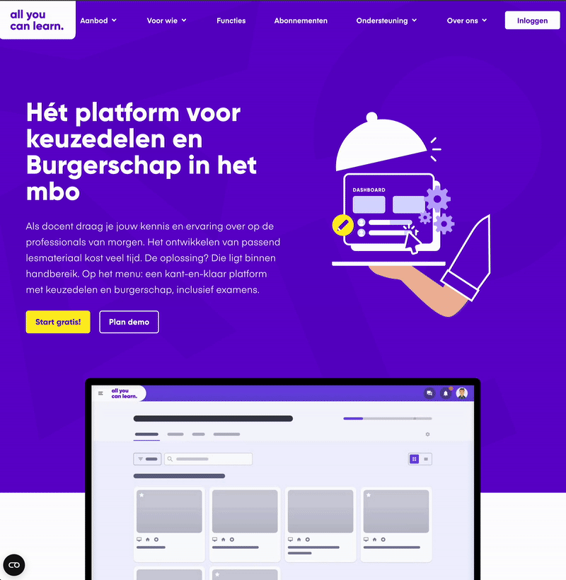 Inloggen per organisatie – All You Can Learn